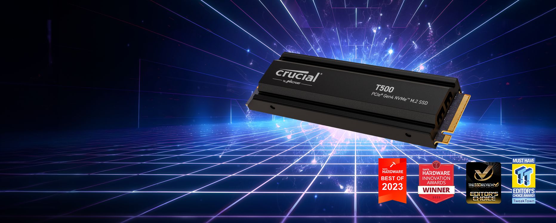 Crucial T500 PRO – 1TB PCIe Gen4 NVMe M.2 SSD Con Disipador – BGAMER.PRO